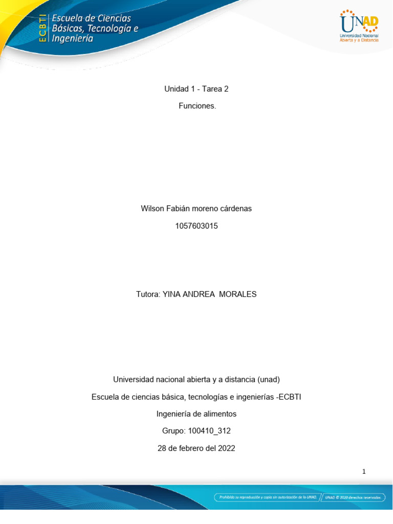 Wilson Fabian Moreno Cardenas - Tarea - 3 | PDF | Álgebra | Análisis ...