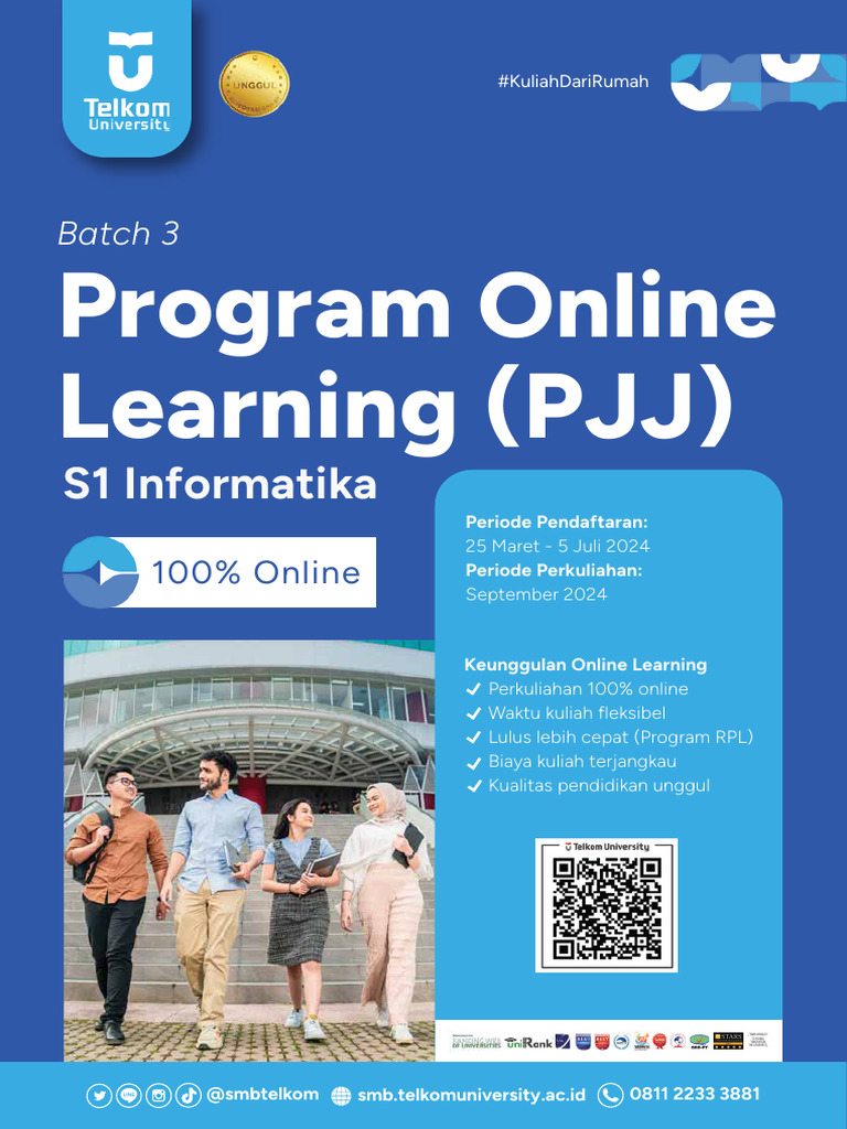 Brosur PJJ Batch 3 Telkom University 2024 | PDF