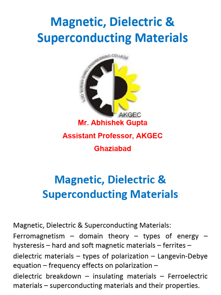 Material Science Unit 4 | Download Free PDF | Insulator (Electricity ...