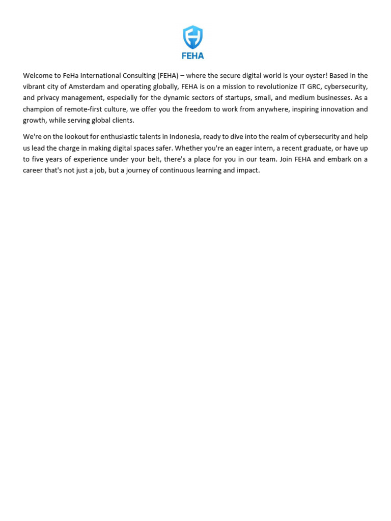 FEHA Openings - Job Desc | PDF | Computer Security | Security