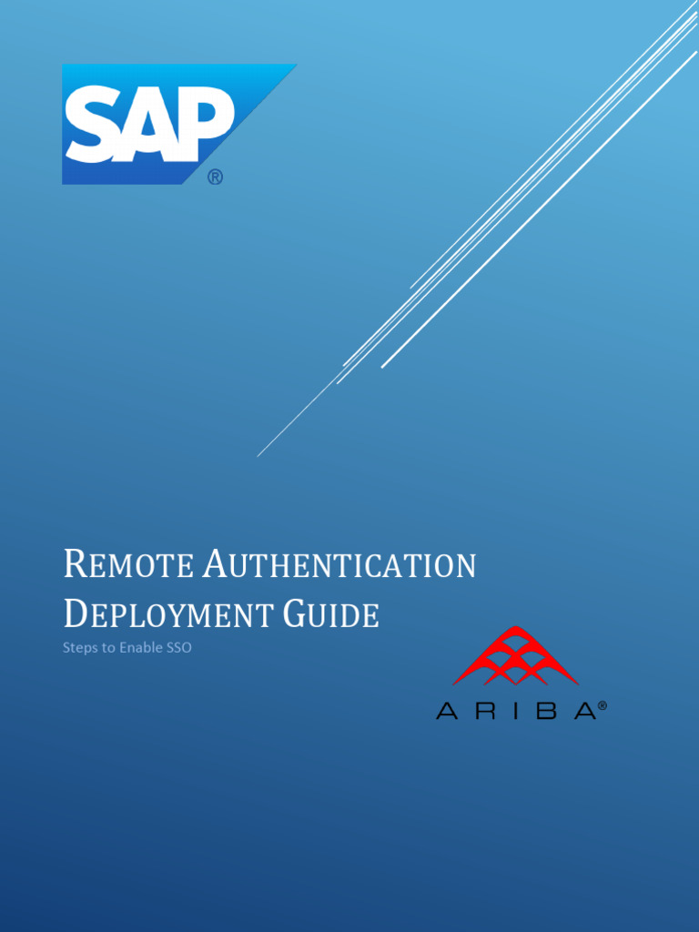 Ariba Remote Authentication Deployment Guide - Steps to Enable SSO ...