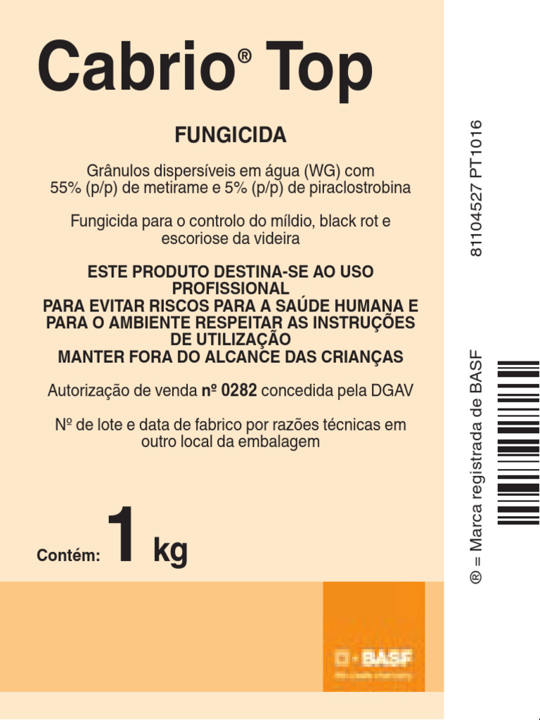 Cabrio Top (Rótulo) | PDF | Fungicida