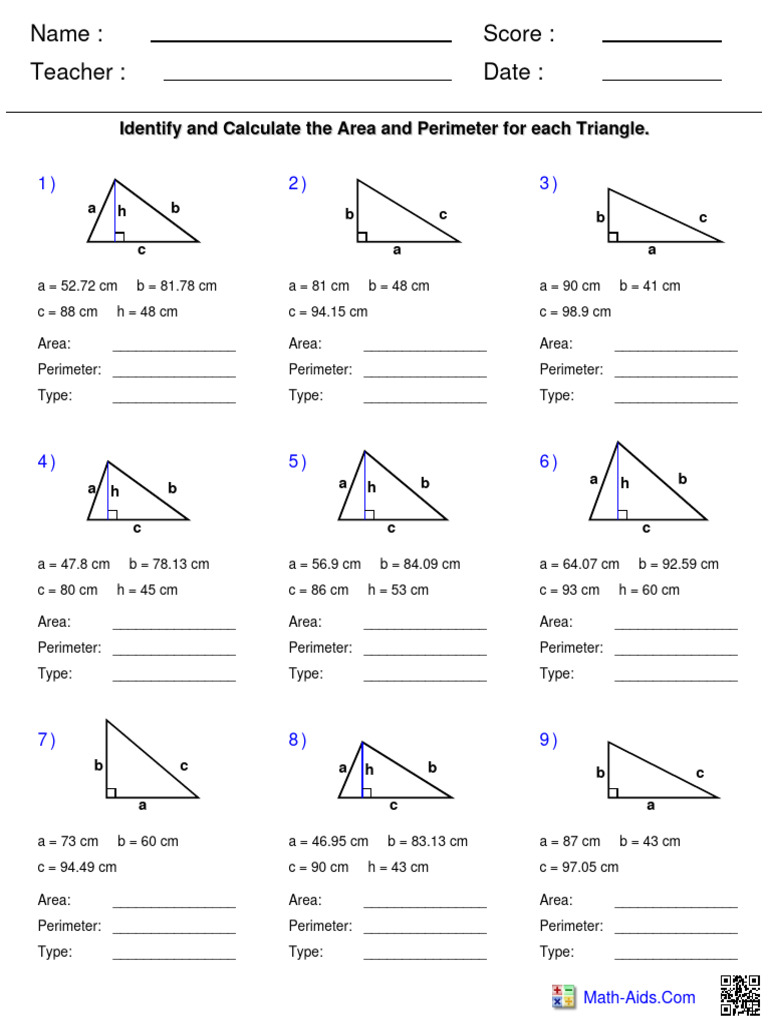perimeter_triangles (2) | PDF | Area | Length