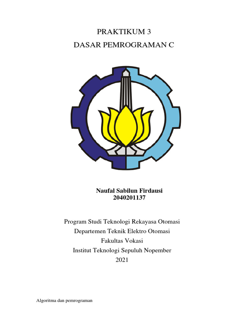 Dasar Pemrograman C: Tipe Data dan Variabel | PDF