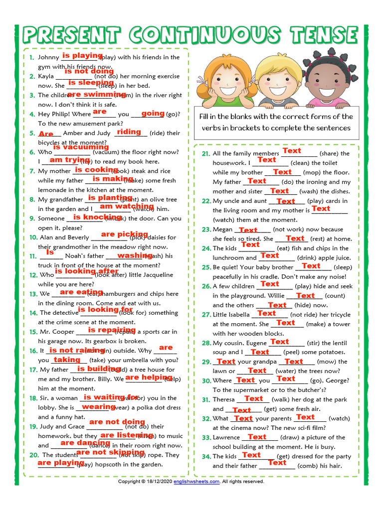 MG13 Present Cont 240303 | PDF