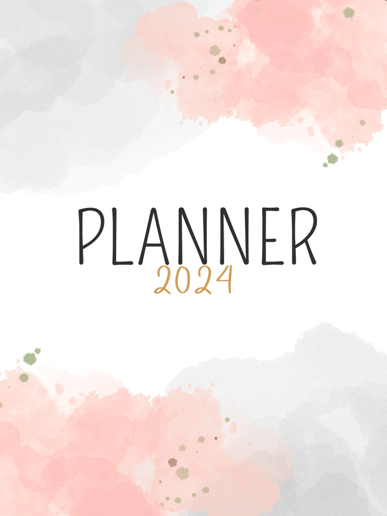 Capa Para Planner 2023 Aquarela Minimalista Nude e Branco | PDF | Meal ...