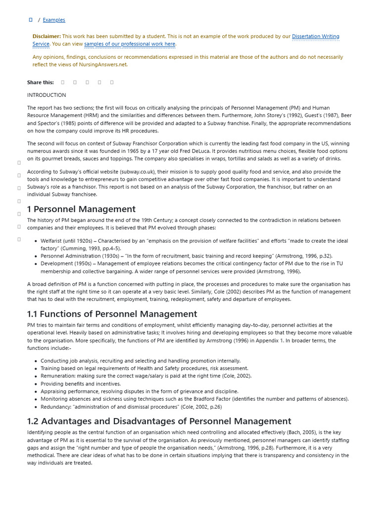 Historical Perspectives in HRM Analysis | PDF | Employment | Human ...