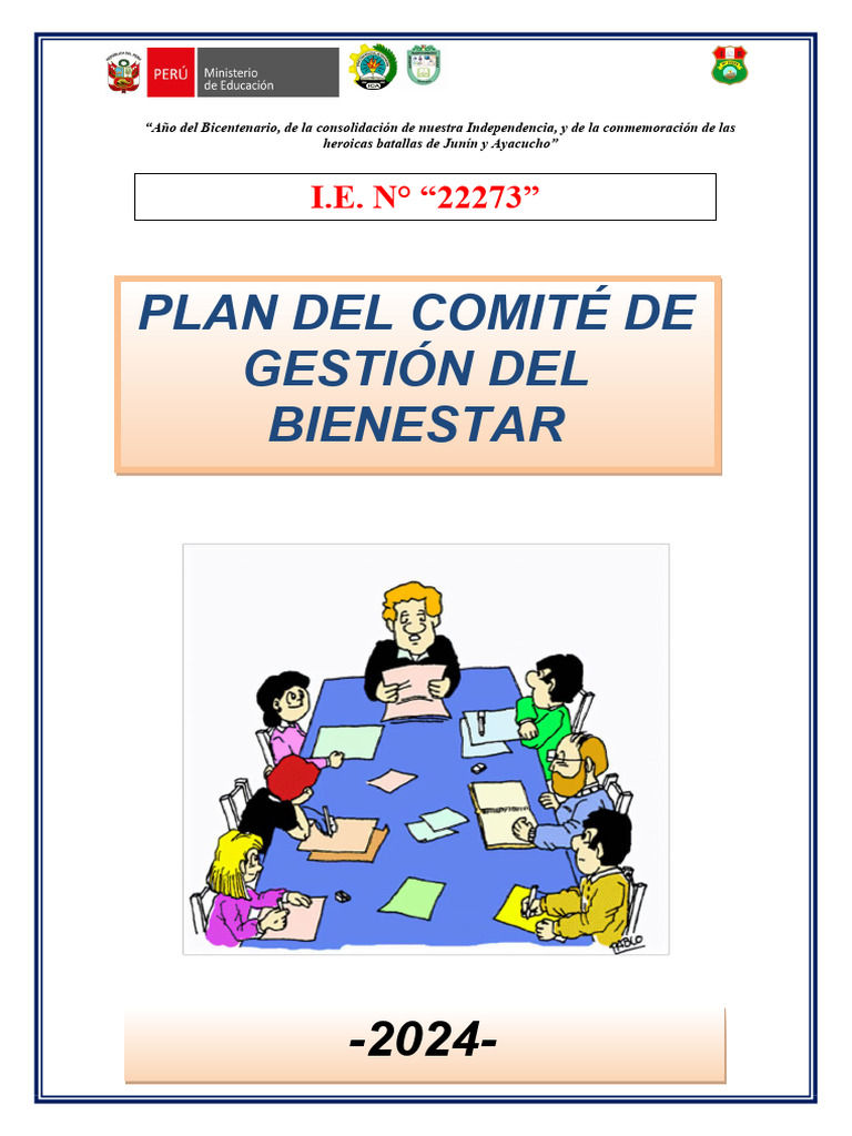 Plan Del Comite de Gestión Del Bienestar 2024 | PDF | Psicología Social