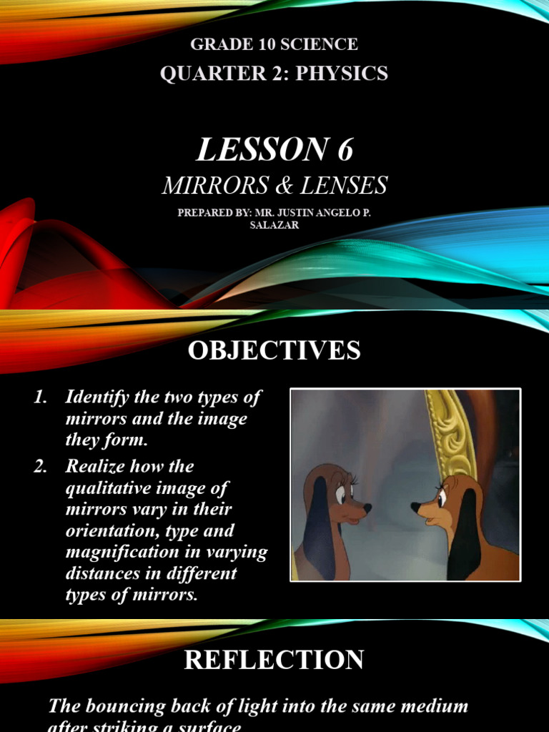 Lesson 6 Mirrors and Lenses Student | PDF | Mirror | Optics