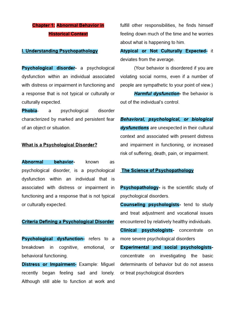 H - Chapter 1 - Ab Psych | Download Free PDF | Id | Psychotherapy