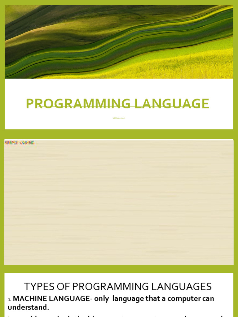 Programming Languages Presentation 7 | PDF