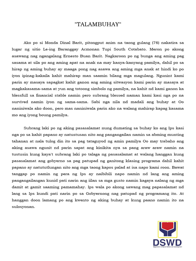 TALAMBUHAY | PDF