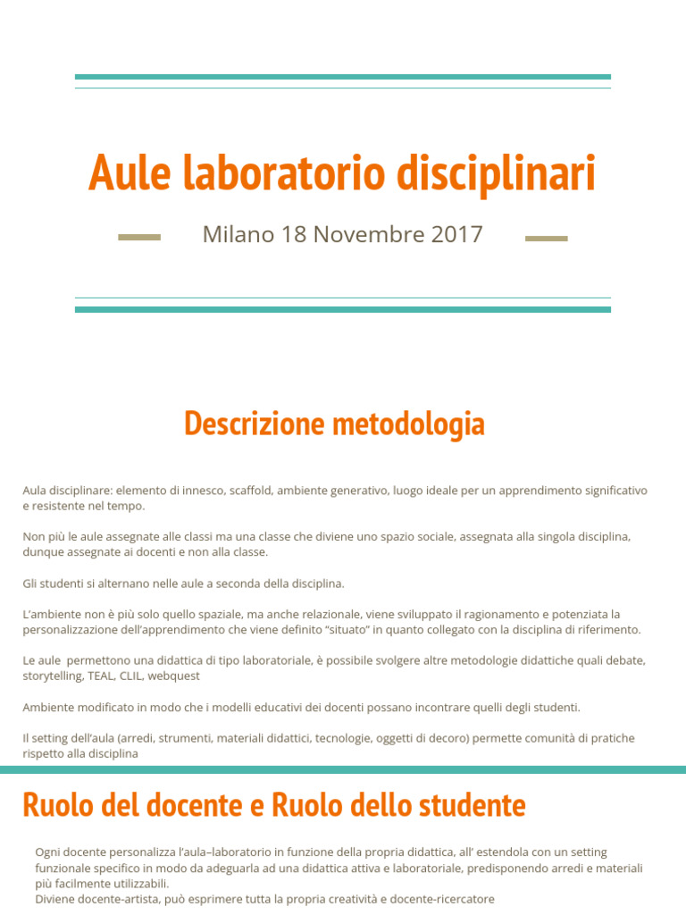 Aule Disciplinari | PDF