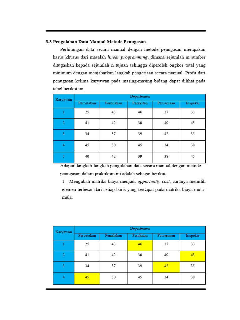 Perhitungan Penugasan | PDF