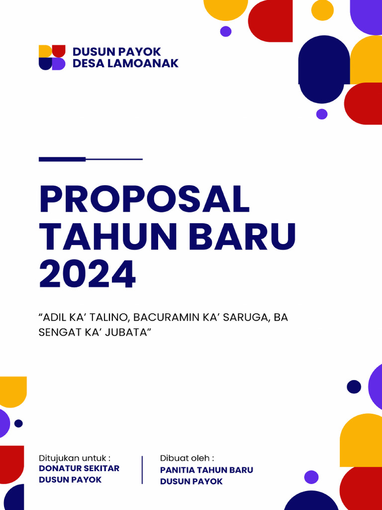 Proposal Tahun Baru 2024 Dusun Payok | PDF