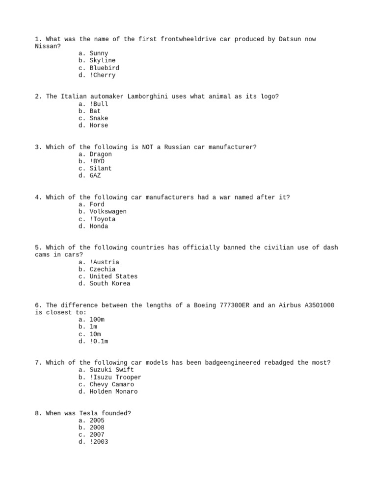 PSY123 Experimental Design Spring 2020 2 | PDF | Nissan | Motor Vehicle