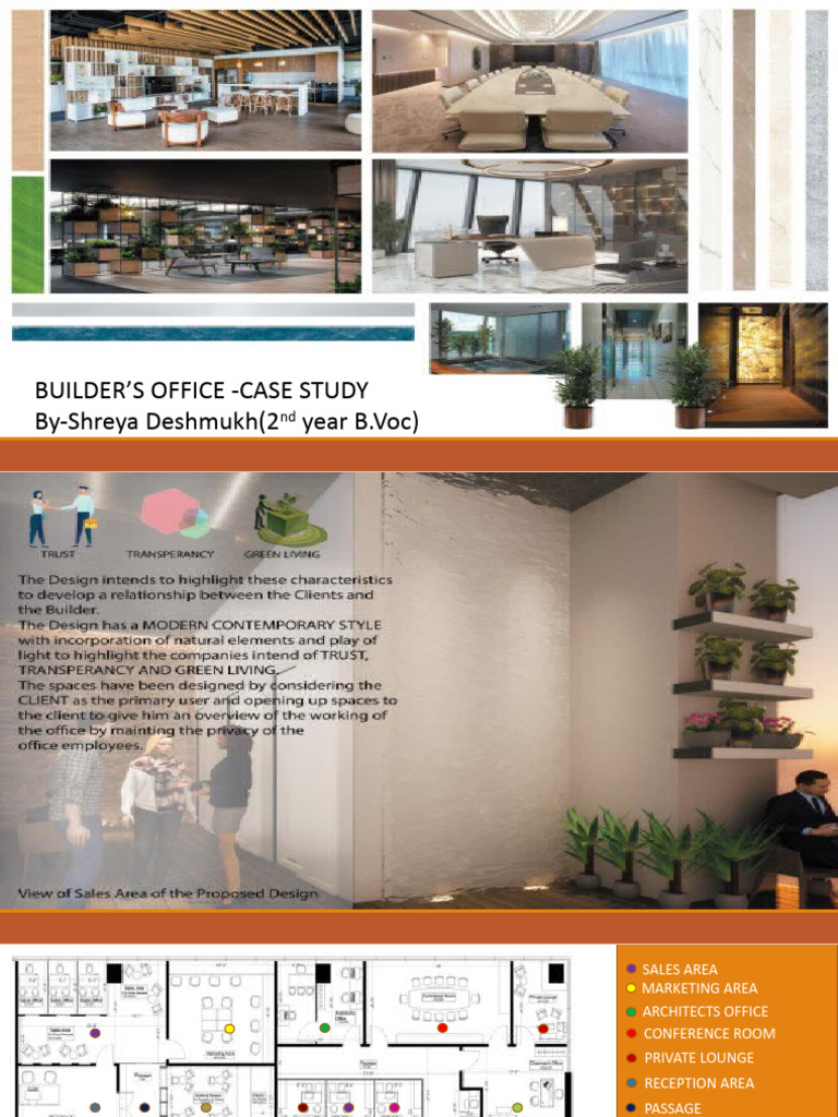Builder's Office Design Case Study | PDF | Flooring | Wall