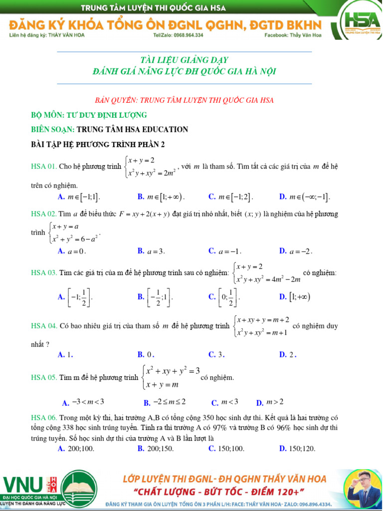 B04-BT - Hsa-H PHNG TRNH P2 | PDF