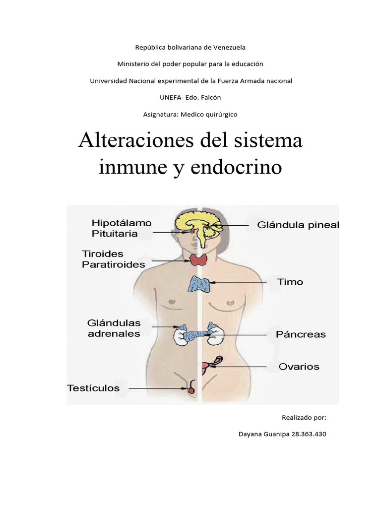 Alteraciones Del Sistema Inmune y Endocrino | PDF | Hormona estimulante de la tiroides | Tiroides