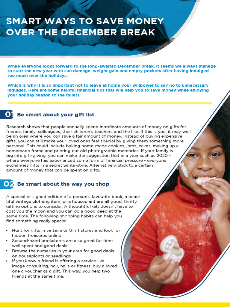 Smart Money-Saving Tips for December | PDF | Gift