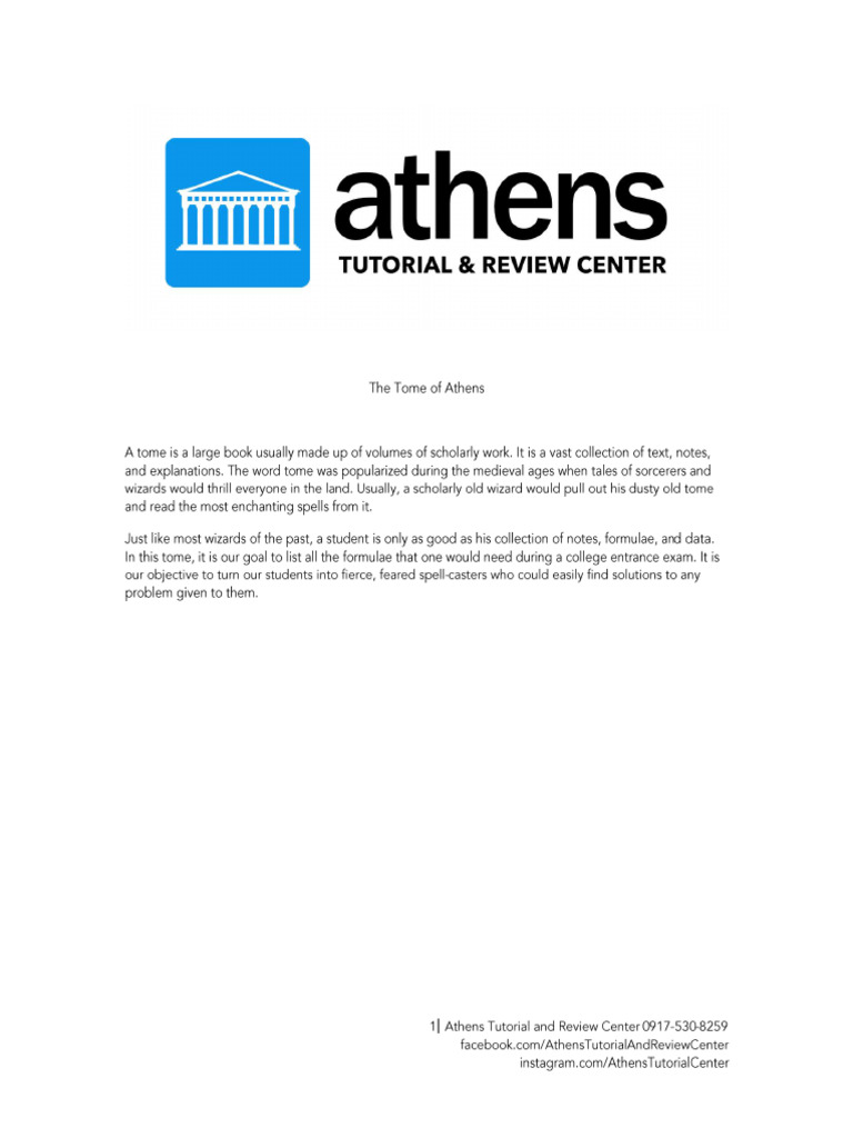 ATHENS Book | PDF