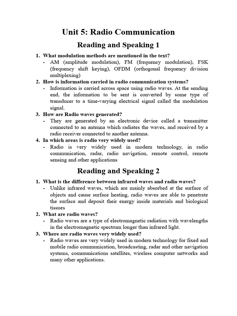 Radio Communication Methods Explained | PDF | Radio | Radio Wave