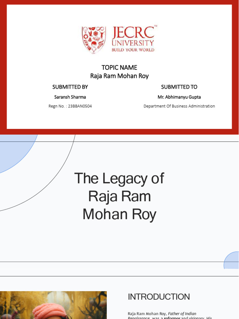 Legacy of Raja Ram Mohan Roy | PDF