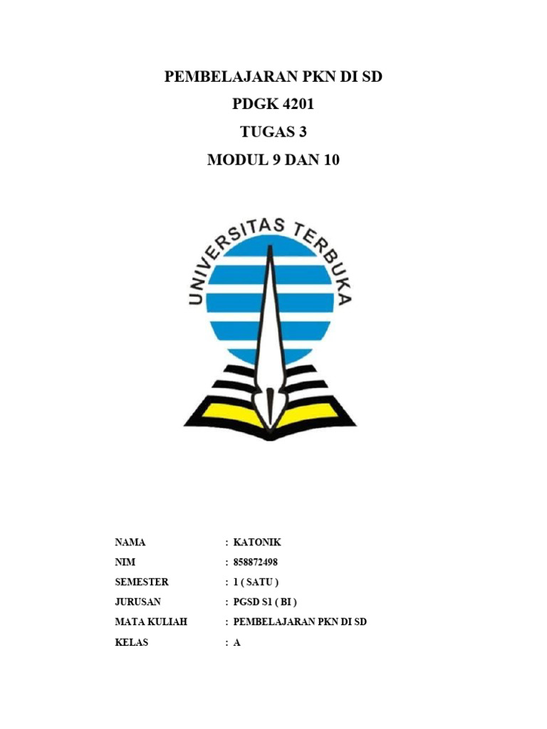 PEMBELAJARAN PKN Di SD MODUL 9,10 | PDF