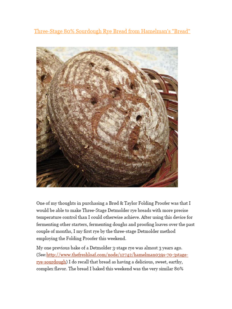 Sourdough Rye Bread Guide | PDF | Breads | Sourdough