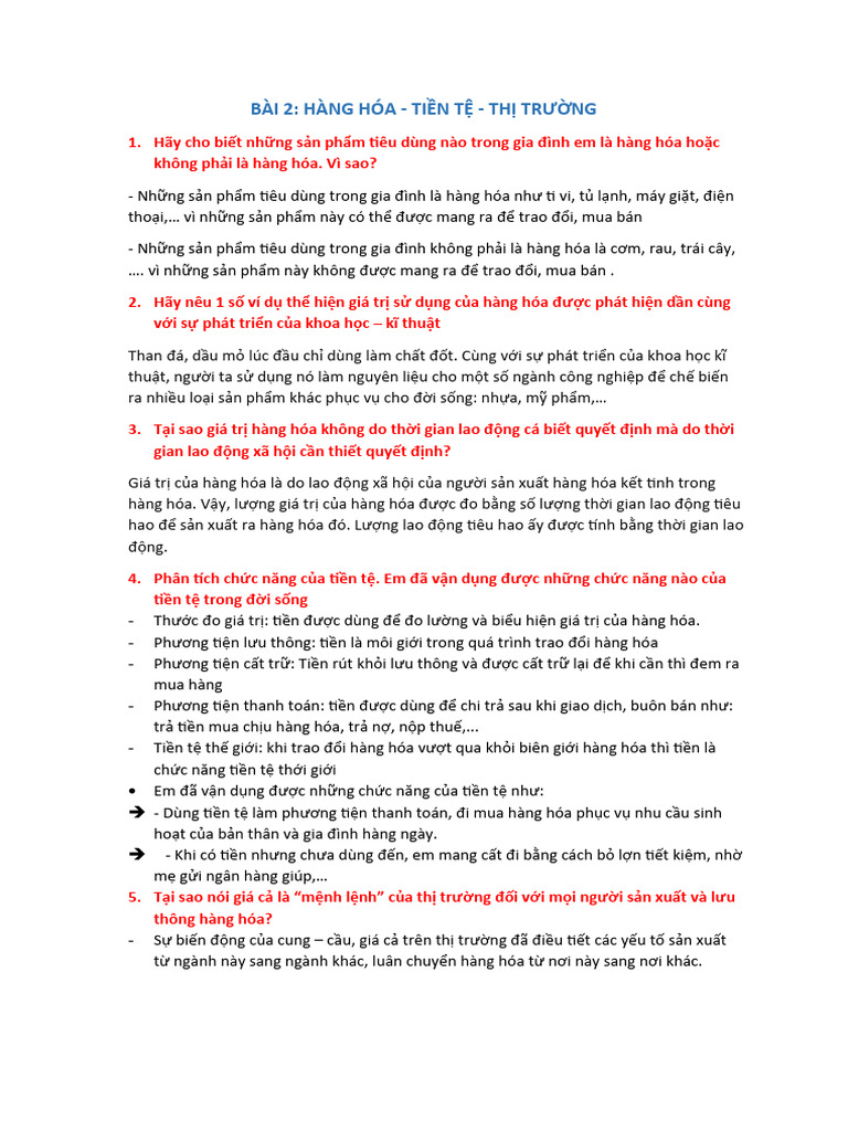 TỰ LUẬN GDCD 11 | PDF