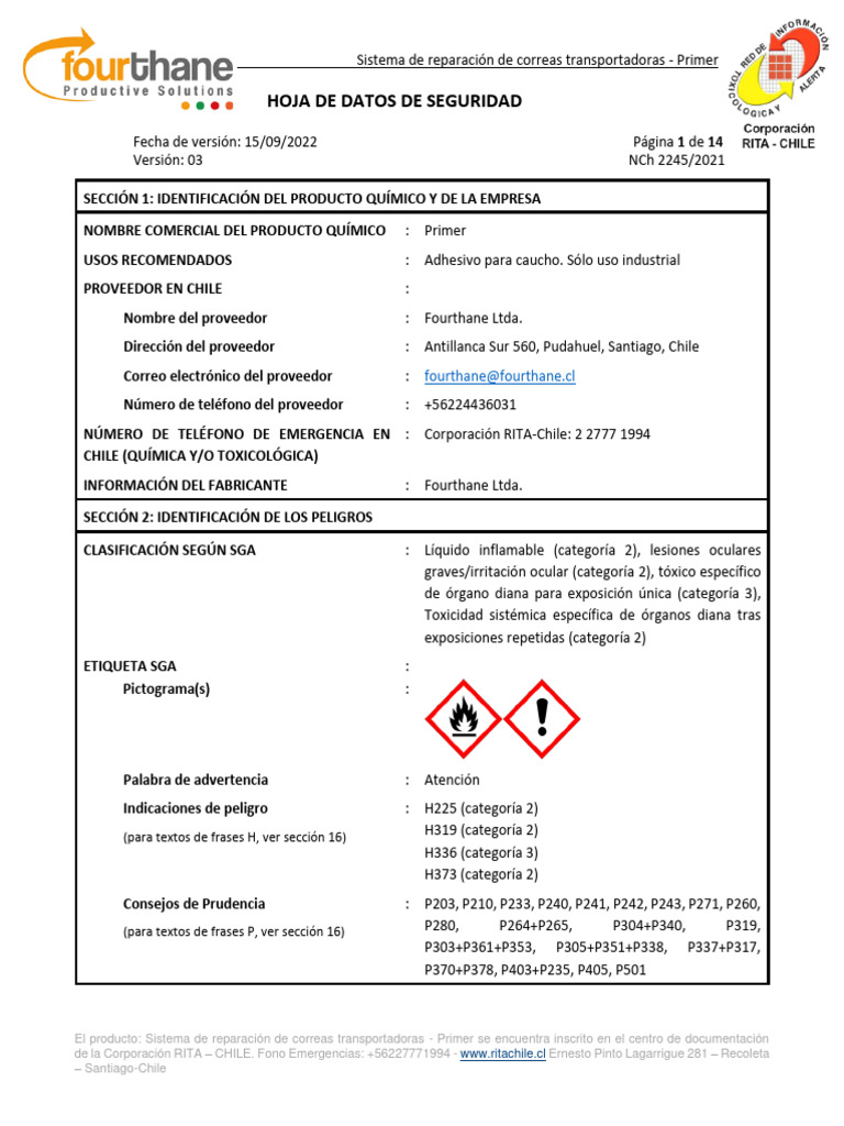 PRIMER FOURTHANE | PDF | Agua | Residuos