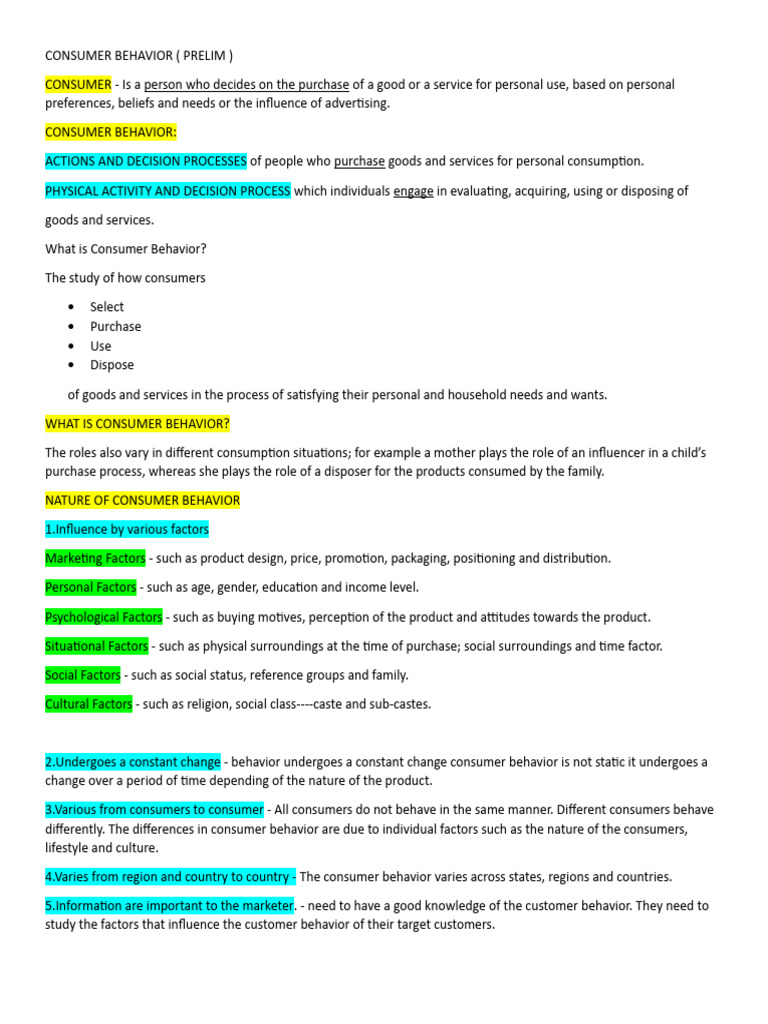 Understanding Consumer Behavior Dynamics | PDF | Consumer Behaviour ...
