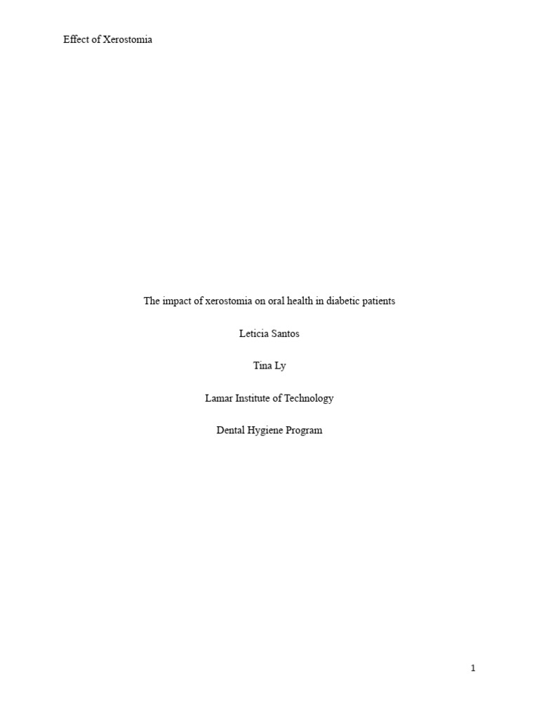 Tina and Lety Research Paper | PDF | Saliva | Diabetes