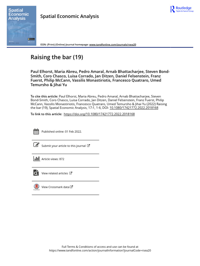 Raising The Bar 19 | PDF | Welfare | Spatial Analysis