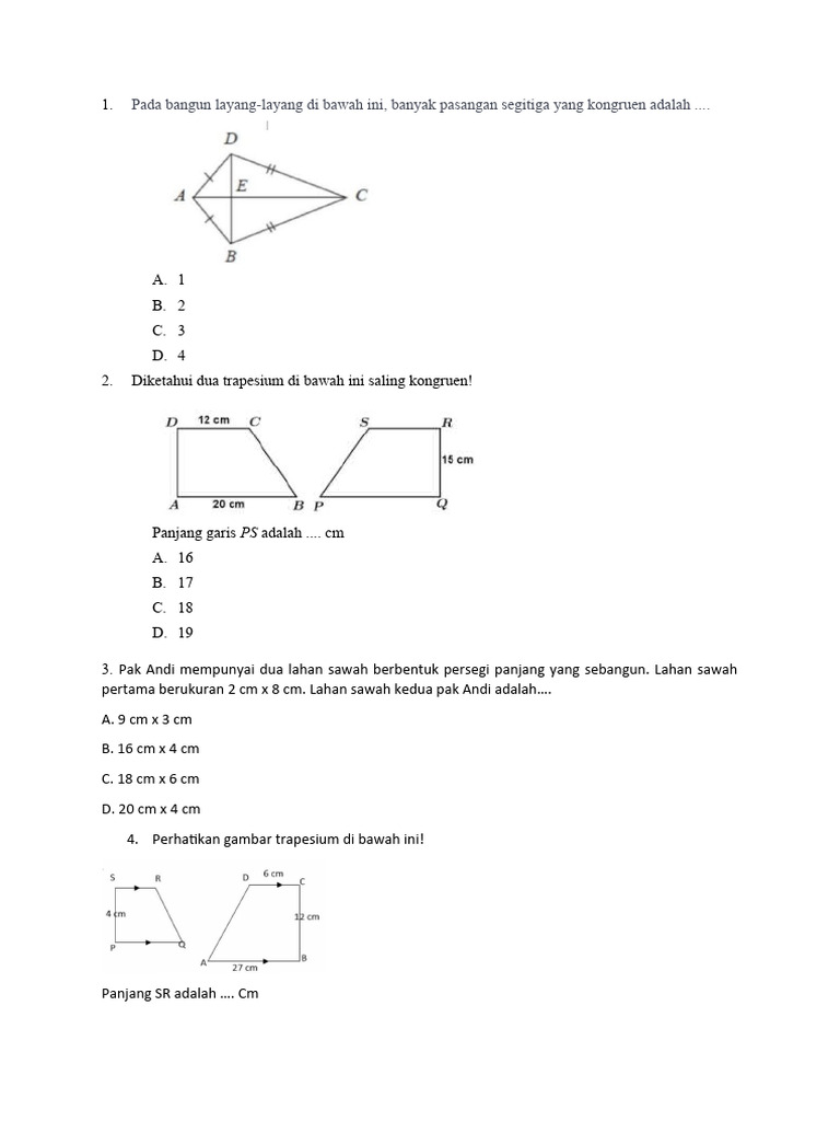 SOAL PAT Matematika Kelas IX 2023-2024 | PDF