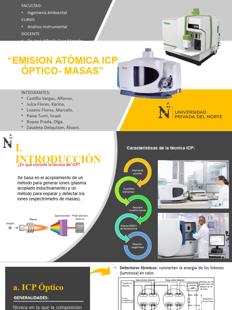 Análisis de Emisión Atómica ICP | PDF | Espectrometría de masas ...