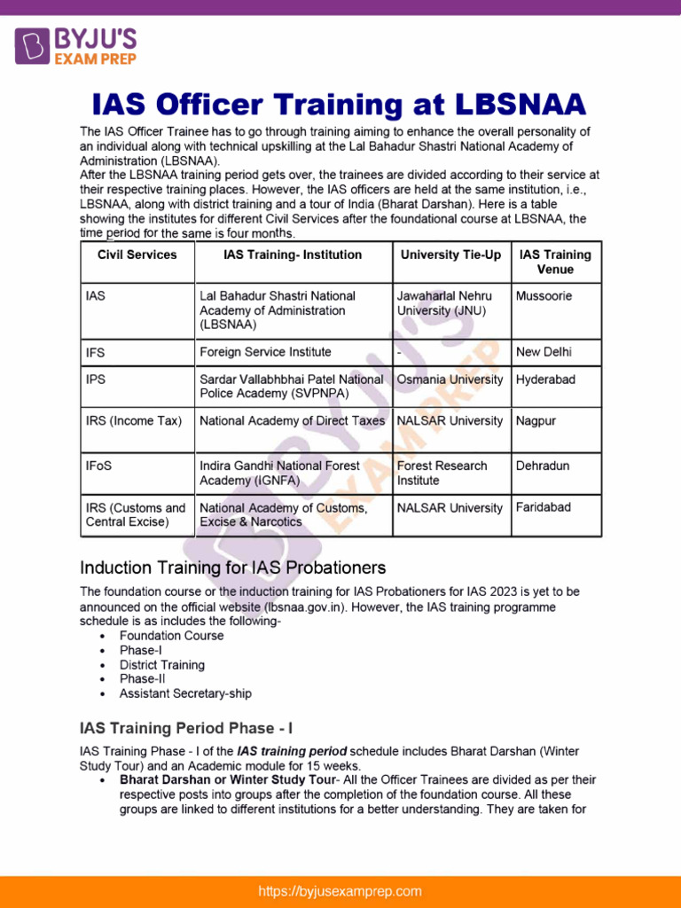 Ias Officer Training at Lbsnaa Upsc Notes 87 | PDF | Taxes | Public ...