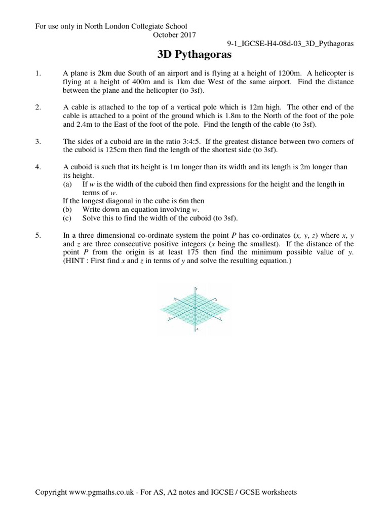 3d Pythagoras | PDF