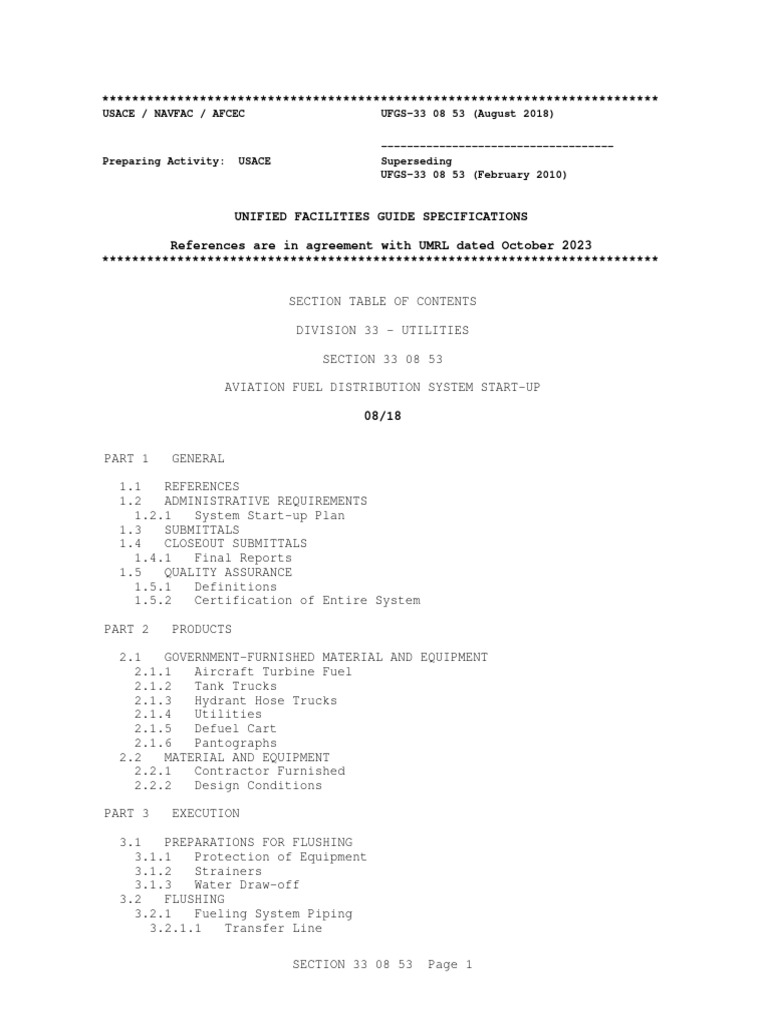 Ufgs 33 08 53 | PDF | Valve | Pump Ufgs 33 08 53 | PDF | Valve | Pump
