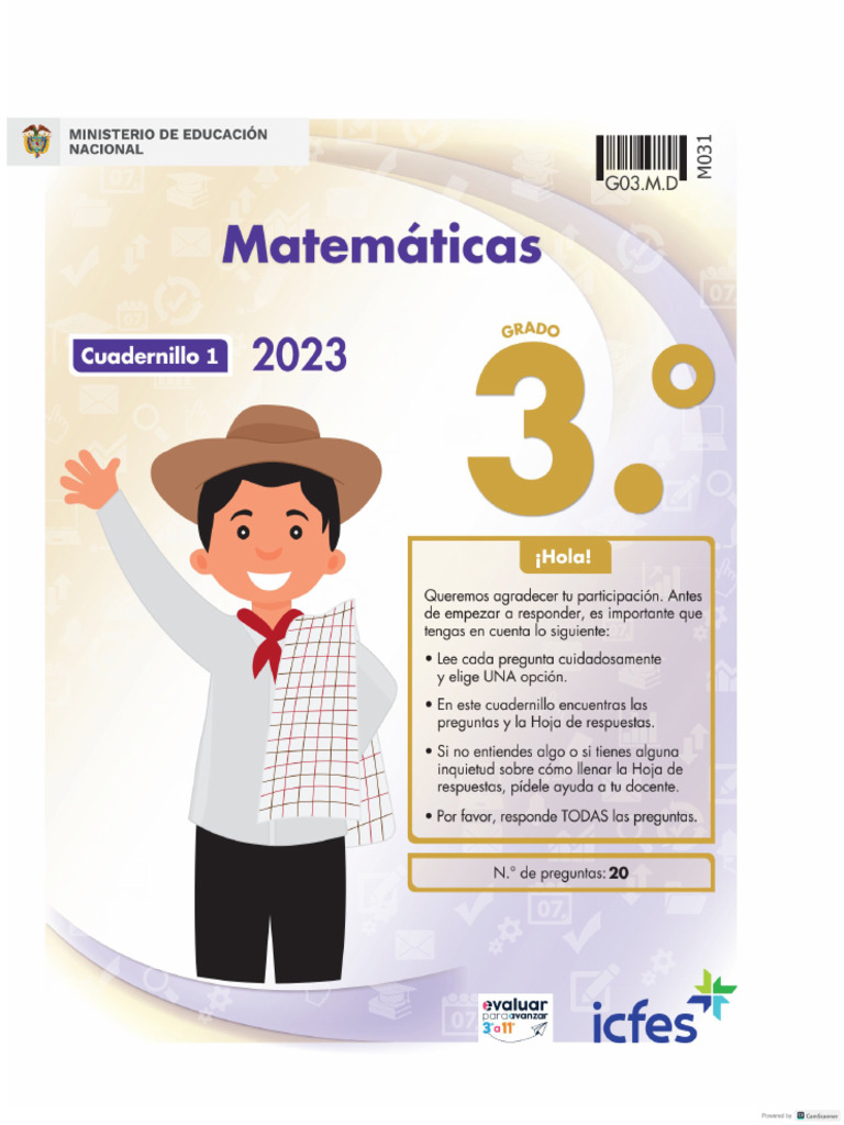 Cuadernillo Matematicas 3 1 | PDF