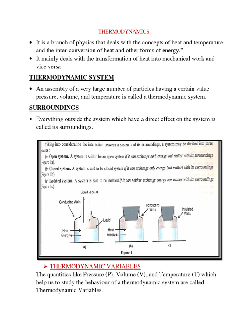 Thermodynamics Notes 1 | Download Free PDF | Heat | Thermodynamics