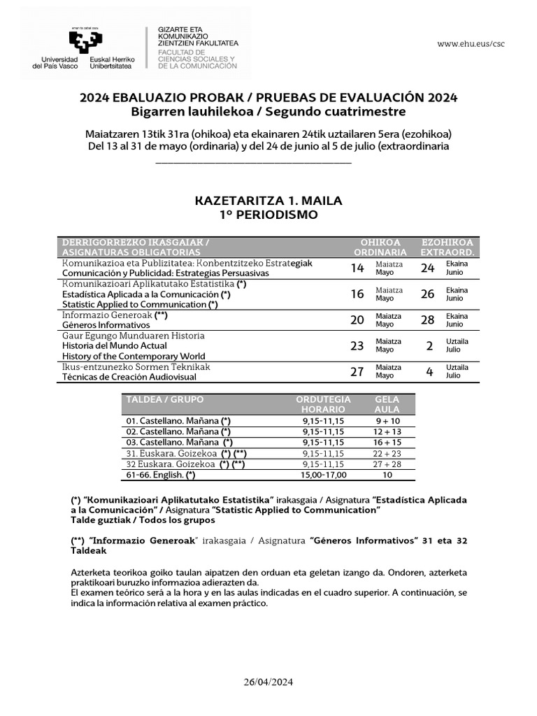 KA Ebaluazio Probak 23-24 Pruebas Evaluación PE 2c | PDF