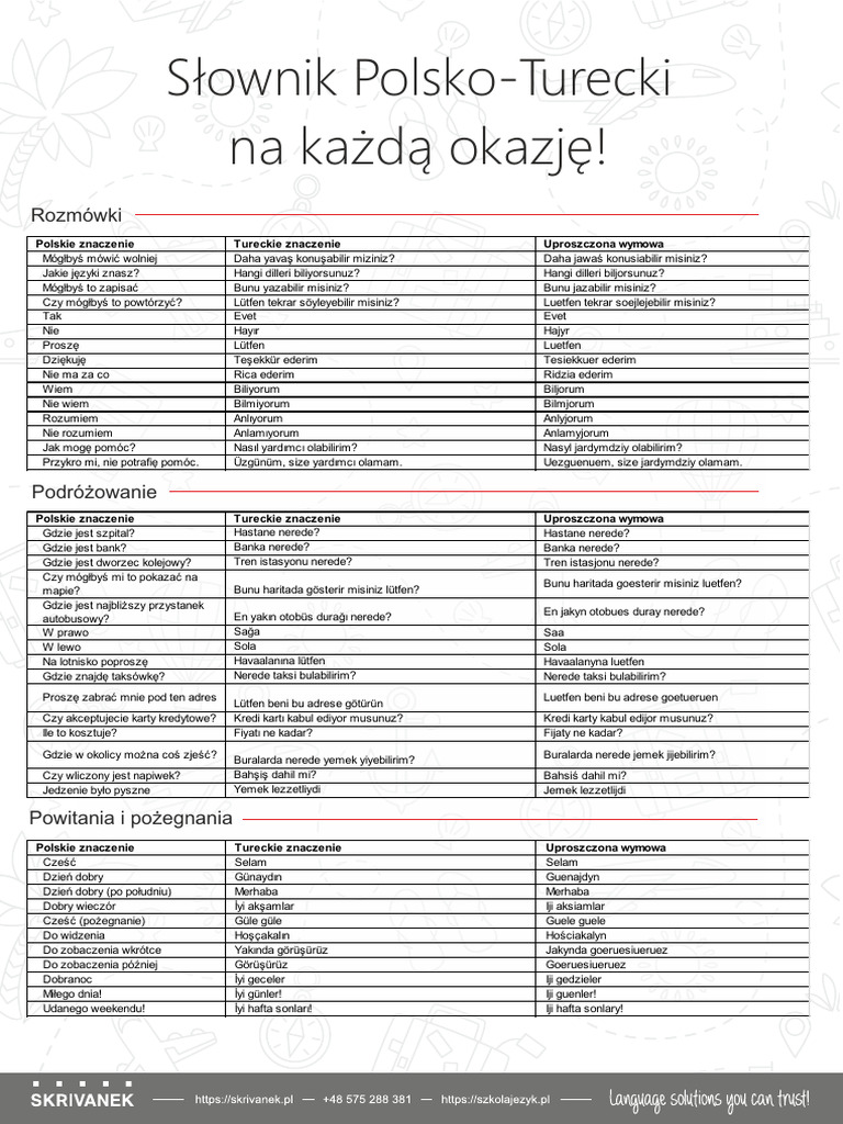 Slownik Polsko Turecki | PDF