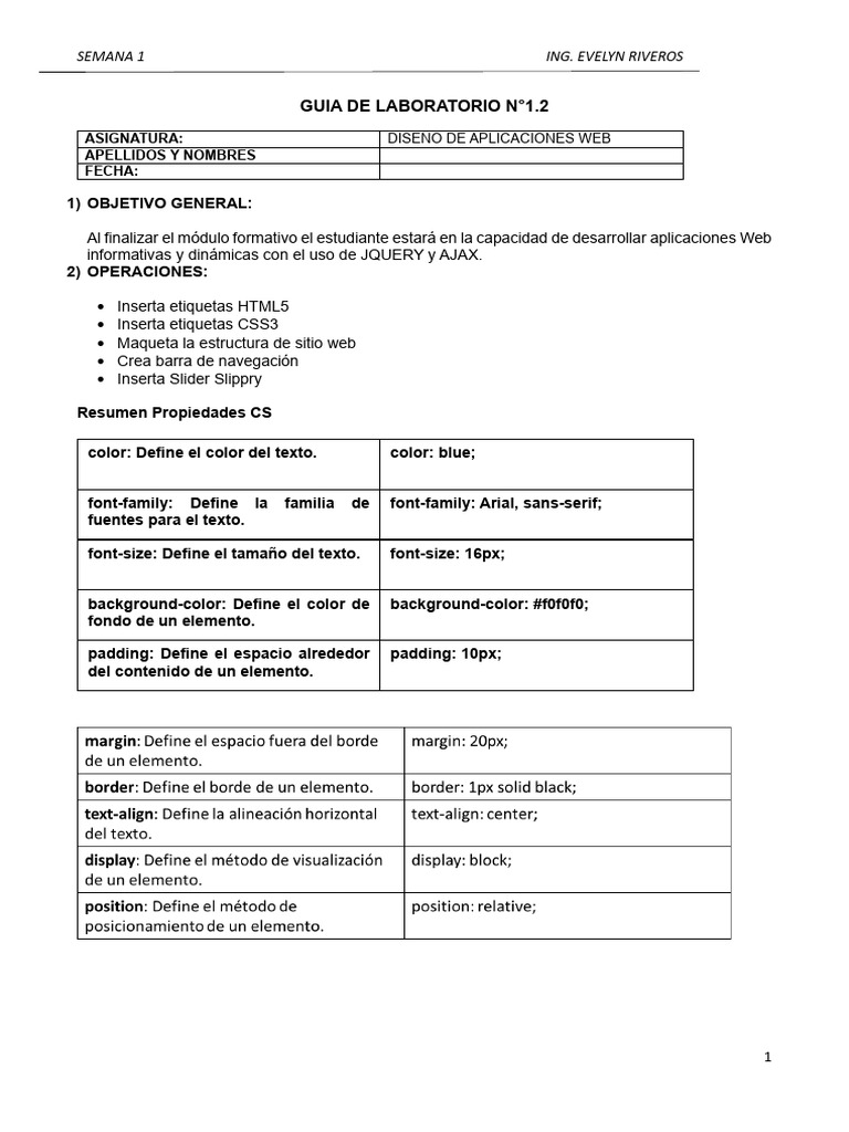 Guia de Laboratorio N°1.2 | PDF | HTML | Desarrollo de software
