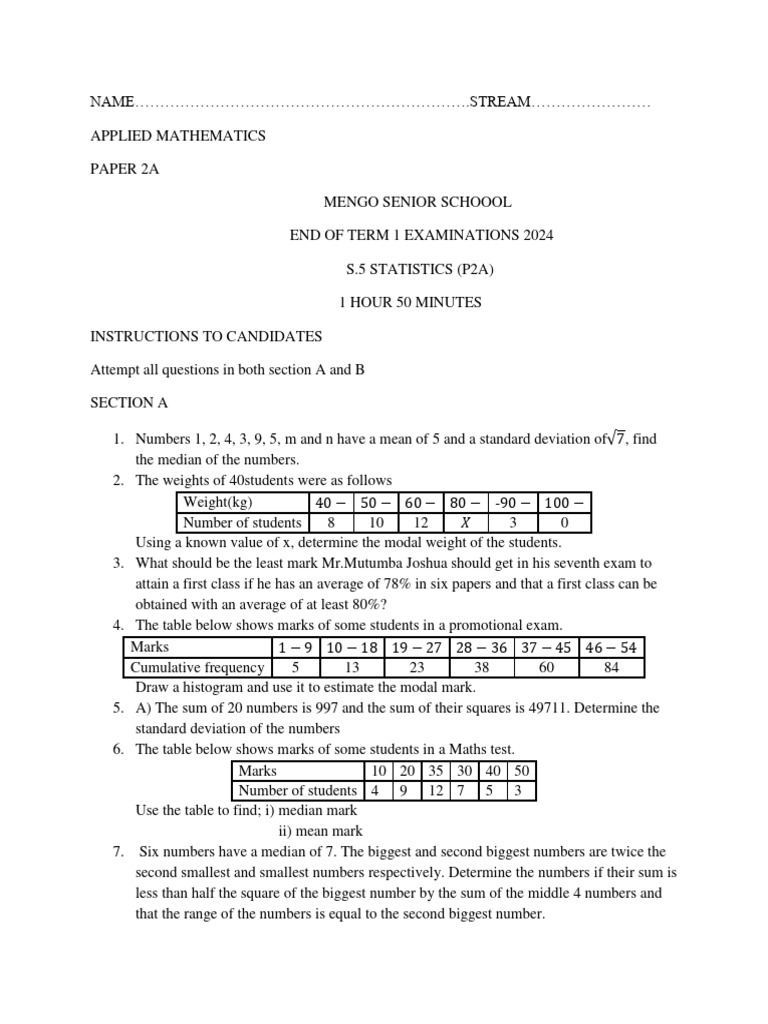 Stat | Download Free PDF | Median | Mean