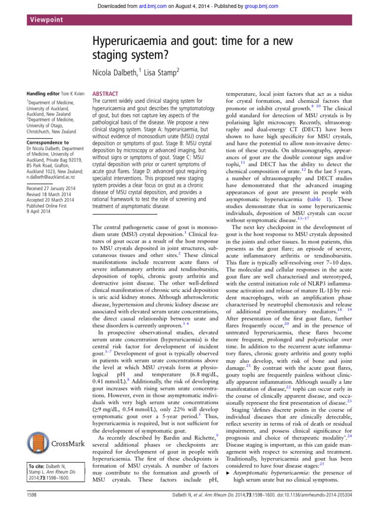 Chronic Gouty | PDF | Gout | Arthritis