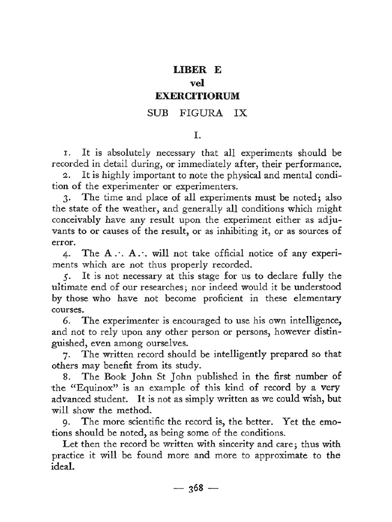 Liber e Vel Exercitiorum Overview | PDF | Thought | Breathing