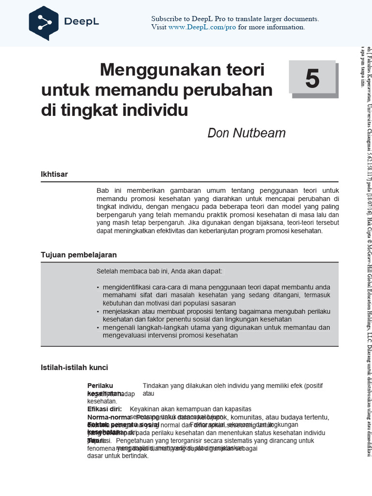 5 - Using Theory To Guide Chnage at IndividualLevel Id | PDF | Karier ...