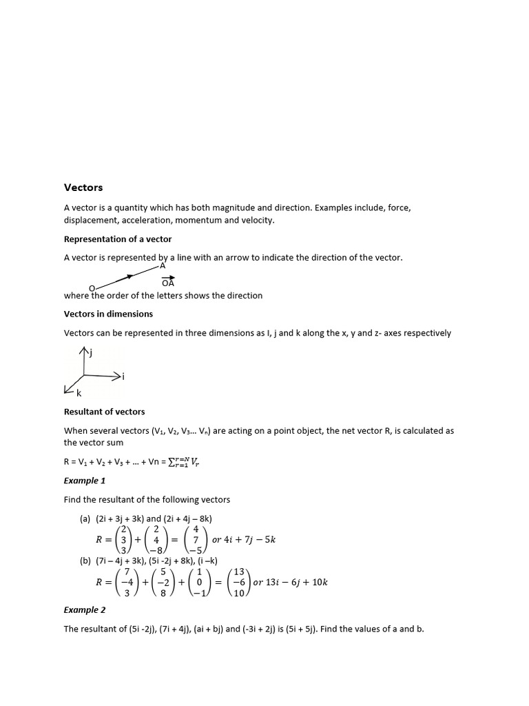 A Level Math Paper 2 Vectors | PDF | Euclidean Vector | Force