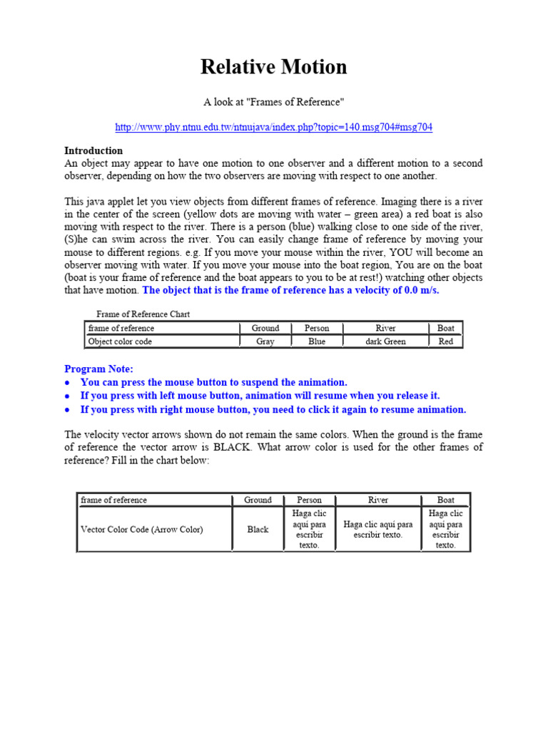 Relative Motion | Download Free PDF | Velocity | Euclidean Vector